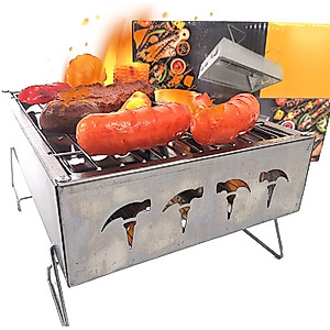 BBQ Grill Outdoor Gas grill Portable Mini BBQ Charcoal Grill Folding Stainless Steel Grill For Camping Outdoor Barbecue Smoker Grill Outdoor Charcoal Grill