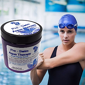 Diva Stuff Pre-Swim Aqua Therapy Chlorine Neutralizing Body Moisturizing Lotion for Swimmers, Protects Skin from Chlorine and Salt Water, 8 oz - Made in the USA, Fresh South Pacific