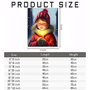 Worihut Christmas 5D Diamond Painting Kits for Adults, Angel with Candle DIY Full Round Diamond Art with Accessories & Tools,Wall Decoration Crafts for Home Wall Decor 24x32 Inch