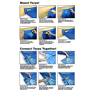 EZ Grabbit Tarp Tie Down (12-Pack) (Black) - Welcome to A New Standard! - Tarp Clip Clamp Holder Tie-Off Cinch Fastener Wall Tent Boat Pool Cover Canopy Hay Cargo Camping Storage Canvas