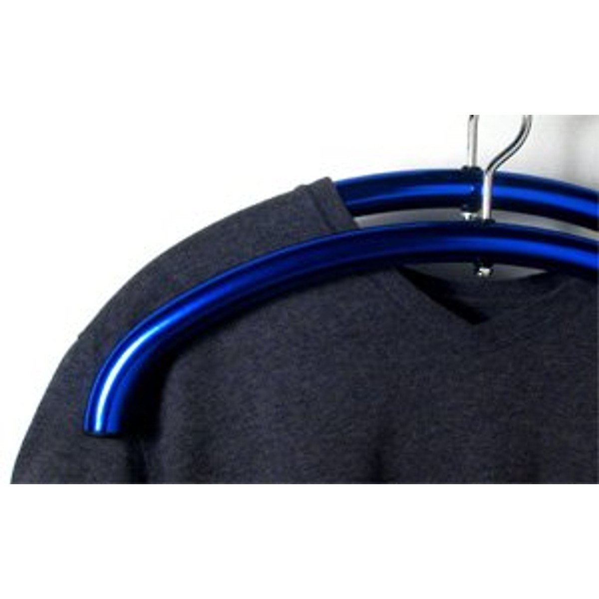 Precision Hanger in Blue With Felt. The Dimple & Crease Free Hanger Solution - 7 Colors Available - Click "2 New" for Other Offers!