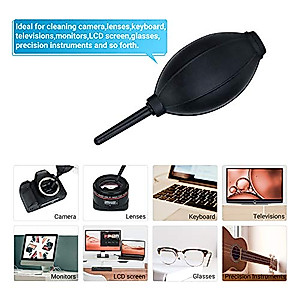 Soft Tip Silicone Super Air Blower Blaster Pump Dust Cleaner Include Micro Fiber Cleaning Cloth, Bulb Blower for Digital SLR Lens Sensor LCD Screens Musical Instruments Keyboards Telescope Filters
