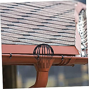 Housoutil 4 Pcs Eaves Filter Cover Gutter Drain Screen Gutter Leaf Strainer Leaf Filter Gutter Strainer Mesh Filter Expanding Water Hose Round Balloons Roof Gutter Filter Gutter Filter Cover
