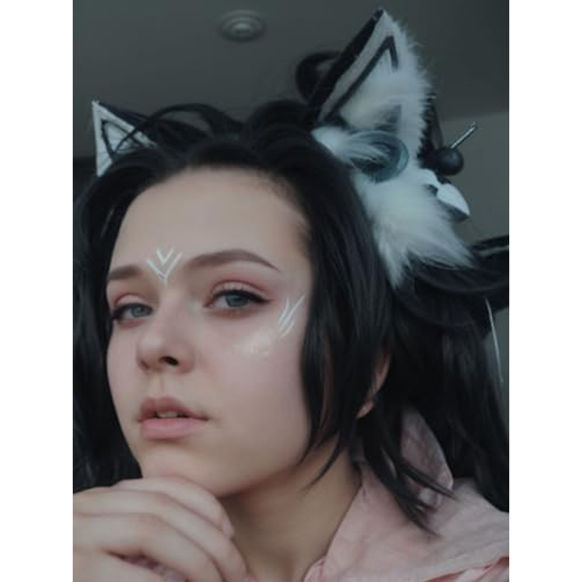 fodtahee Rechargeable animal ears movable cat ears headdress props simulation electric animal ears hair bands