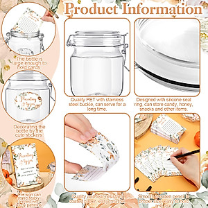 Suzile 76 Pcs Baby Shower Game Prizes Advice Baby Shower to Baby Parenting Tip Jar Sign for New Parents 60 Cards 12 Pens 2 Cute Stickers 1 Pet Bottle for New Parents Guest Party(Pumpkin Theme)