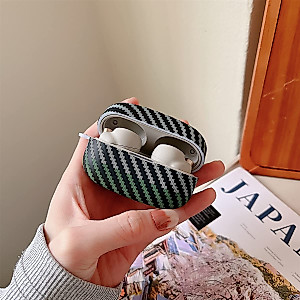 DAYJOY Dual Color Carbon Fiber Pattern Hard Plastic Protective PC Case Cover Sleeve Compatible with Sony WF-1000XM4 Earbuds, Frosted Touch Feel Protective Skin Sleeve with Carabiner (B)