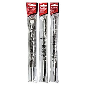Makita 3 Piece - SDS-Plus Long Drill Bit Set for SDS+ Rotary Hammers - Deep HD Drilling for Concrete & Masonry - Carbide Tipped Bits