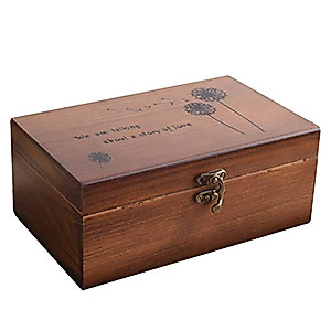 Cabilock Wood Sewing Storage Basket Knitting Crochet Embroidery Art Supplies Organizer Household Travel Sewing Repair Accessories Box for DIY Beginner Camper Without Accessories