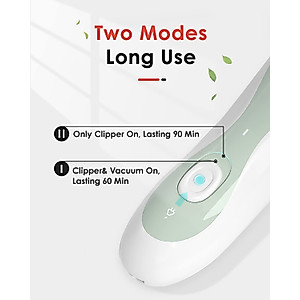 SUPERMAMA Baby Hair Clippers, Ultra Quiet Electric Vacuum Baby Clippers with Charger Base, Cordless Rechargeable Waterproof Haircut Kit for Kids & Men