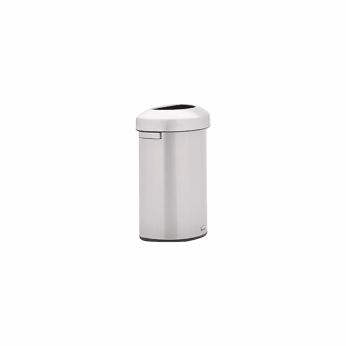 Rubbermaid Commercial Products Refine Decorative Container, 16 Gallon, Half Round Stainless Steel Trash Can, Indoor for Hotel Lobbies/Conference Rooms/Airports