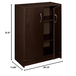 ClosetMaid 8925 2-Door Stackable Laminate Organizer, Espresso