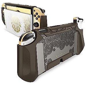 Mumba Dockable Case for Nintendo Switch OLED 2021, [Blade Series] TPU Grip Protective Cover Accessories Compatible with Nintendo Switch OLED 7 Inch and Joy-Con Controller (Earth)