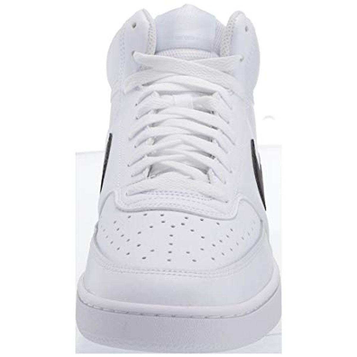 Nike Men's Court Vision Mid Sneaker, White/Blackwhite, 7.5 Regular US
