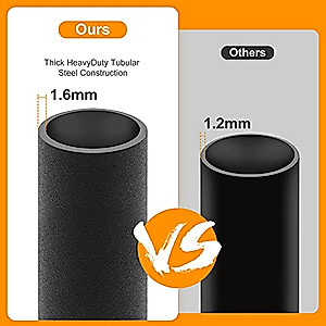 Eurmax USA Firewood Rack Outdoor Log Rack Holder Fireplace Heavy Duty Wood Stacker Storage Rack Holder Steel Tubular Wood Pile Racks Bonus Carry Bag and Strong Belt (8ft)