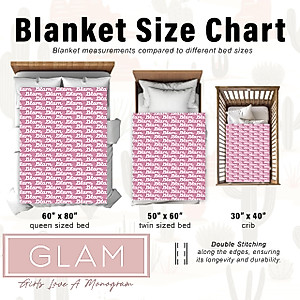 Personalized Custom Name Baby Blankets for Girls with Name - Baby Name Blanket - Personalized Baby Gift (Master Collection)