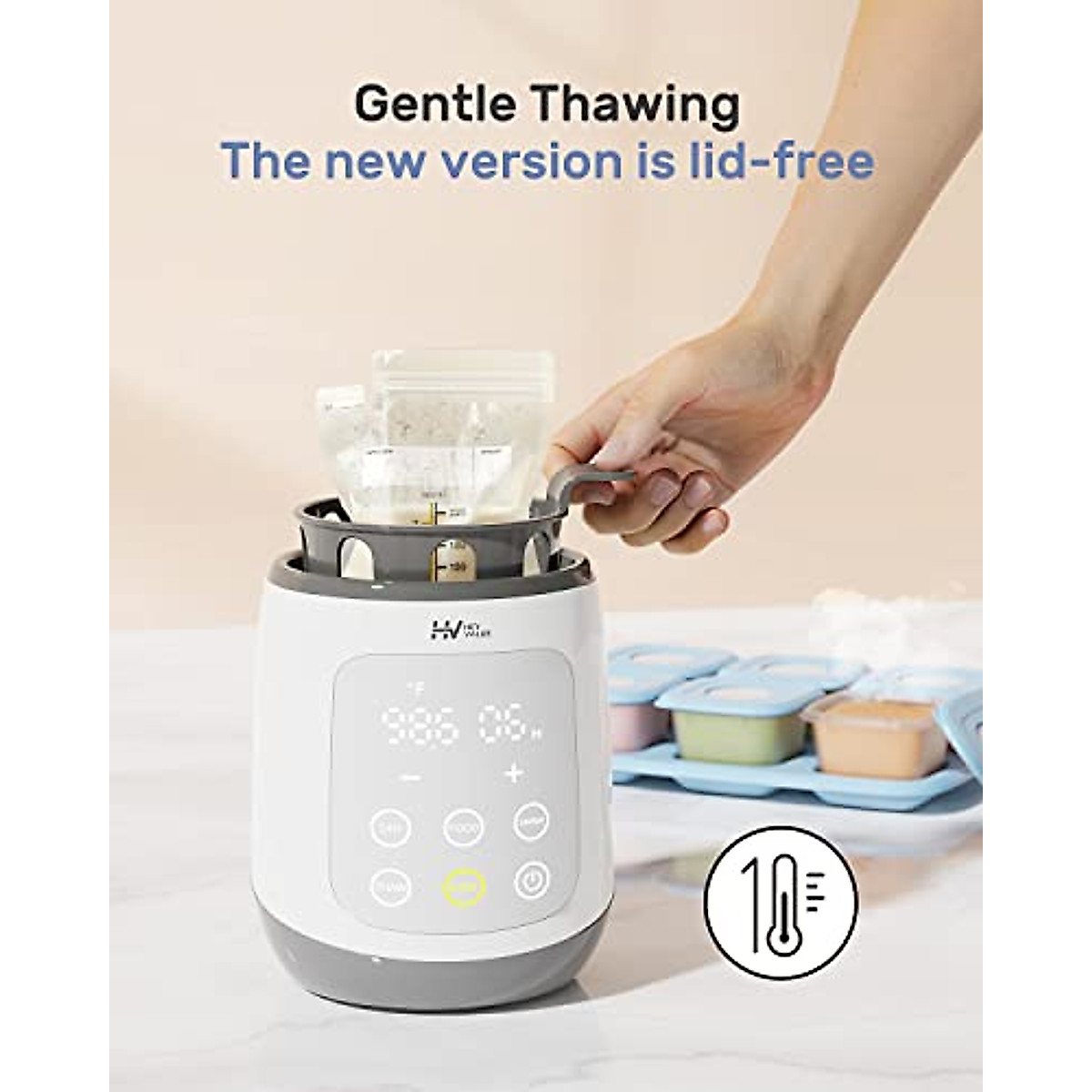 Bottle Warmer, Baby Bottle Warmer 10-in-1 Fast Baby Food Heater&Thaw BPA-Free Milk Warmer with IMD LED Display Accurate Temperature Control for Breastmilk or Formula for Bottles