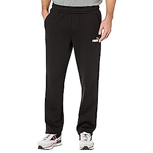 PUMA mens Essentials Fleece Sweatpants, Cotton Black, Medium US