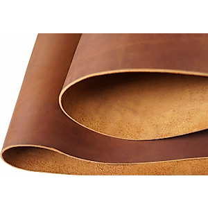 Jeereal Tooling Leather Sheets 2.0mm (5-5.5oz) Thick Full Grain Cowhide Leather Square for Crafts Crafting Leather