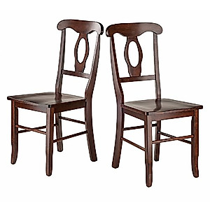 Winsome Renaissance 2-pc Dining Chair Set, Key hole back, Walnut