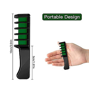 MSDADA Green Hair Chalk for Girls-New Hair Chalk Comb Temporary Bright Washable Hair Color Dye for Kids-Girls Toys Gifts for Birthday,Easter,Christmas,Halloween