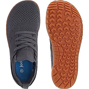 Joomra Womens Minimal Barefoot Road Running Shoes Size 8 Ladies Wide Width Climbing Hiking Trekking Trainer Walking Athletic Gym Workout Footwear Dark Grey 39