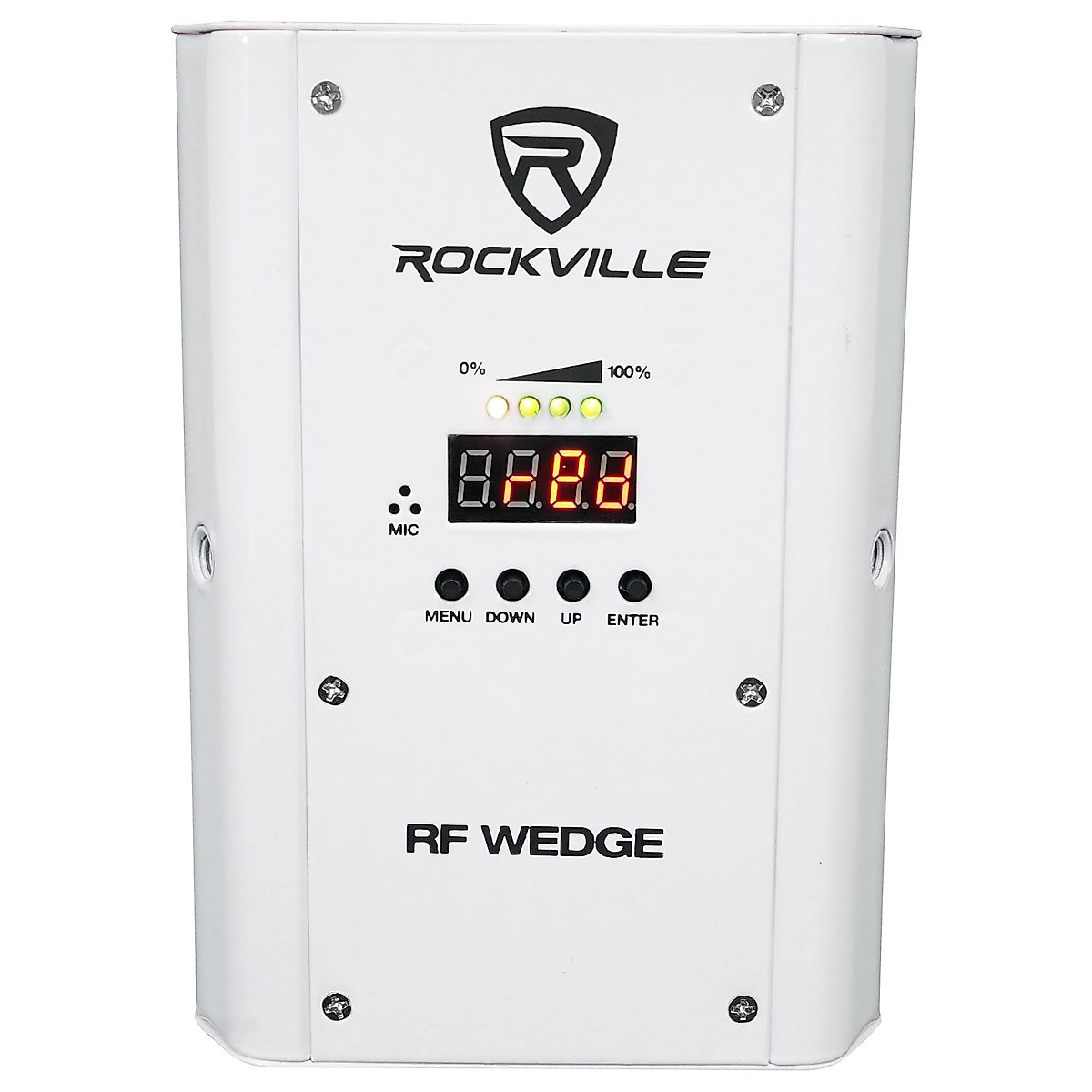 2 Rockville RF Wedge White RGBWA+UV Battery Wireless DMX DJ Up Lights+RF Remotes