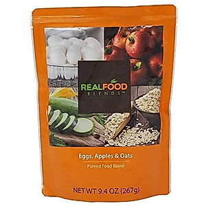 Tube Feeding Formula Eggs, Apples & Oats Pureed Blended Meal for Feeding Tubes, 9.4 oz Pouch (Pack of 12 Pouches)