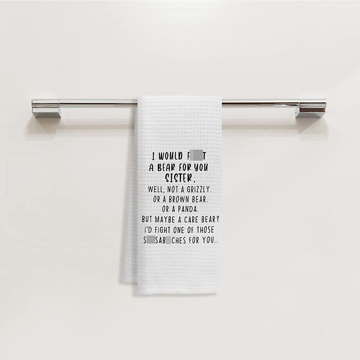 Minimalist I Would A Bear for You Sister Bath Towel, Sisters Gifts Decorative Towel,College Dorm Room Towel Decor,Funny Sisters Gifts