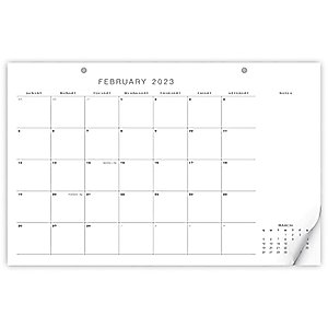 Simplified 2023 Desk Calendar - 17"x11" Minimalistic Office Desktop/Wall Calendar for Easy Organizing