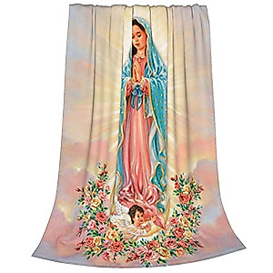 Virgin Mary Blanket Soft Warm Lightweight Cozy Plush Throw Blanket 50x40