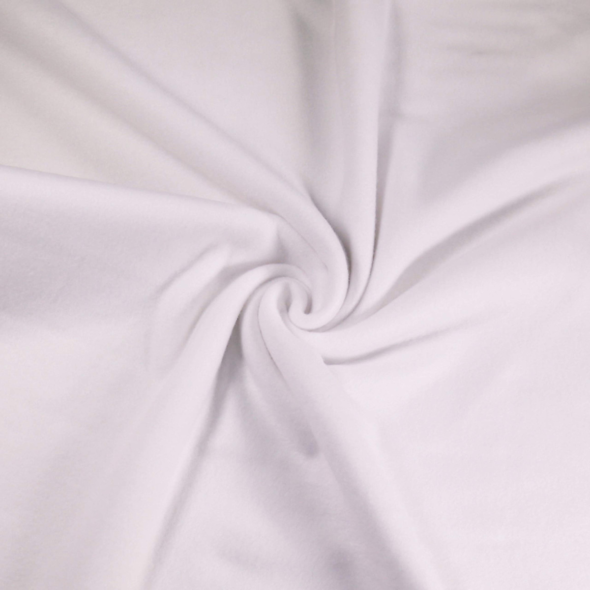 FabricLA | Sweatshirt Fleece | 60" Wide | Poly Cotton Blend | Soft Comfy Apparel Fabric | White | Sold by The Yard