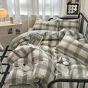 EAVD Solid Color Dark Purple Duvet Cover Queen Soft 100% Cotton Purple Bedding with 2 Button Pillowcases Luxury Modern Style Purple Comforter Set with Zipper Closure(NO Comforter)