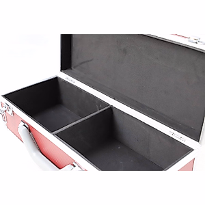 Ursae Minoris Elite Burgundy/Red Aluminum Case with 2 Compartments for US Proof Sets, Mint Sets, Postage Stamps in Glassines, Currency in Sleeves, Top loaders and Other Treasures