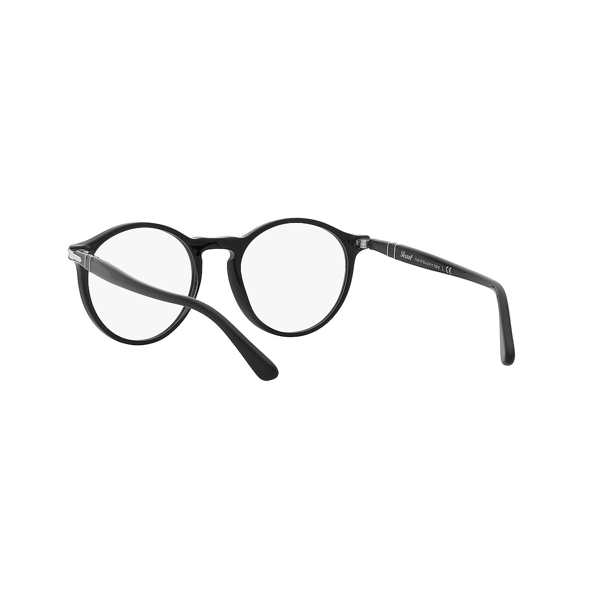 Persol PO3285V Round Prescription Eyewear Frames, Black/Demo Lens, 50 mm