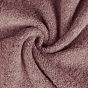 SUPERIOR Long Staple Combed Cotton 2-Piece Solid Bath Sheet Set, Bath Sheets 34” x 68”, Grape Shake