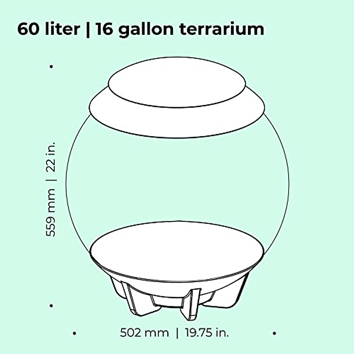 biOrb AIR 60 LED Terrarium - 16 gallon, white (46147)