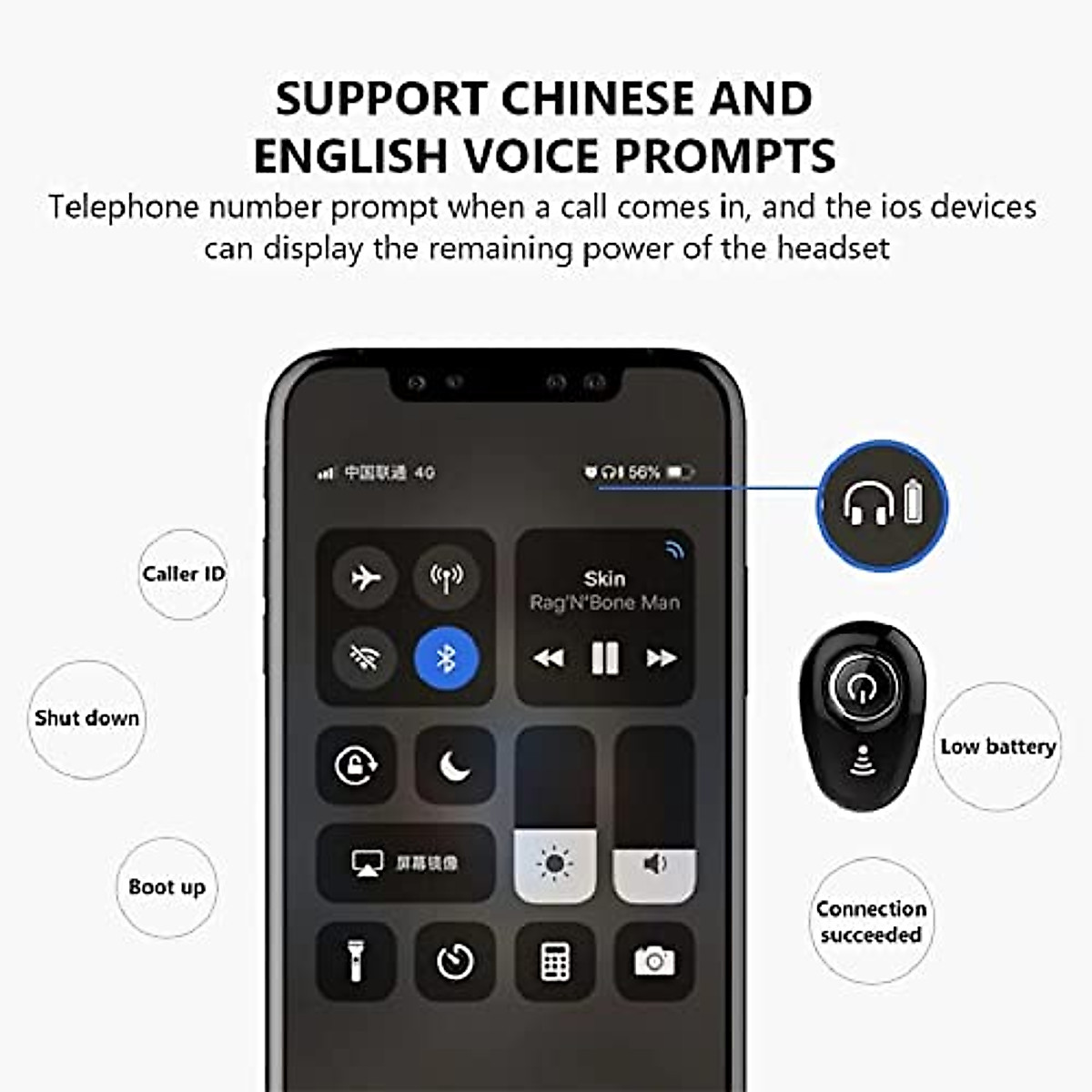 Mini Bluetooth 5.0 Single Wireless Headset Two Earphones Stereo Headphones Earbuds, Wireless Earbuds, Earbuds Wireless Bluetooth