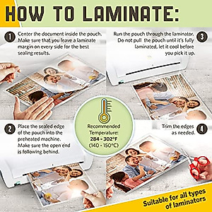 Thermal Laminating Pouches, Matte Finish, 2.6 x 3.9 Inches, 5 Mil Thick, 50 Pack of Business Card Laminating Pouches, Suited for Laminating Sheets Business Card Size 2 x 3.5