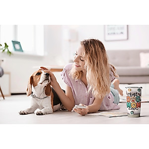 Fancyfams Best Dog Mom Tumbler, 20 oz Stainless Steel Thermal Insulated Coffee Mug, Dog Mom Gifts for Women, Cup Tumbler for Women, (20oz)