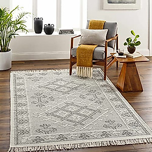 Hauteloom Memo Wool Living Room, Bedroom Area Rug - Gray - 8' x 10'