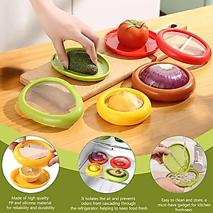 Fruit & Veggie Keepers, Silicone Airtight Containers, 4 Piece Set - Vegetable & Fruit Storage Containers for Fridge