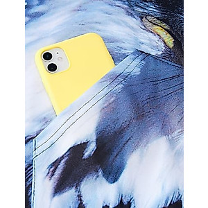 RAISEVERN Men and Women Novelty Fleece Hoodies Flag Printed 80s Pullover Athletic Sweaters Long Sleeve Fleece Hooded Sweatshirts Red White