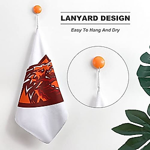 Lurnise Hand Towel Dragon Hand Towels Dish Towel Lanyard Design for Bathroom Kitchen Sports