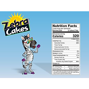 Little Debbie Zebra Cakes, 10 Twin-Wrapped Cakes, 13.0 OZ Box