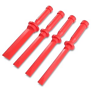 OEMTOOLS 25513 Plastic Scraper Set, 4-Piece, Non-Scratch Chisel Construction Tools for Trim, Gaskets and Wheel Weight Removal