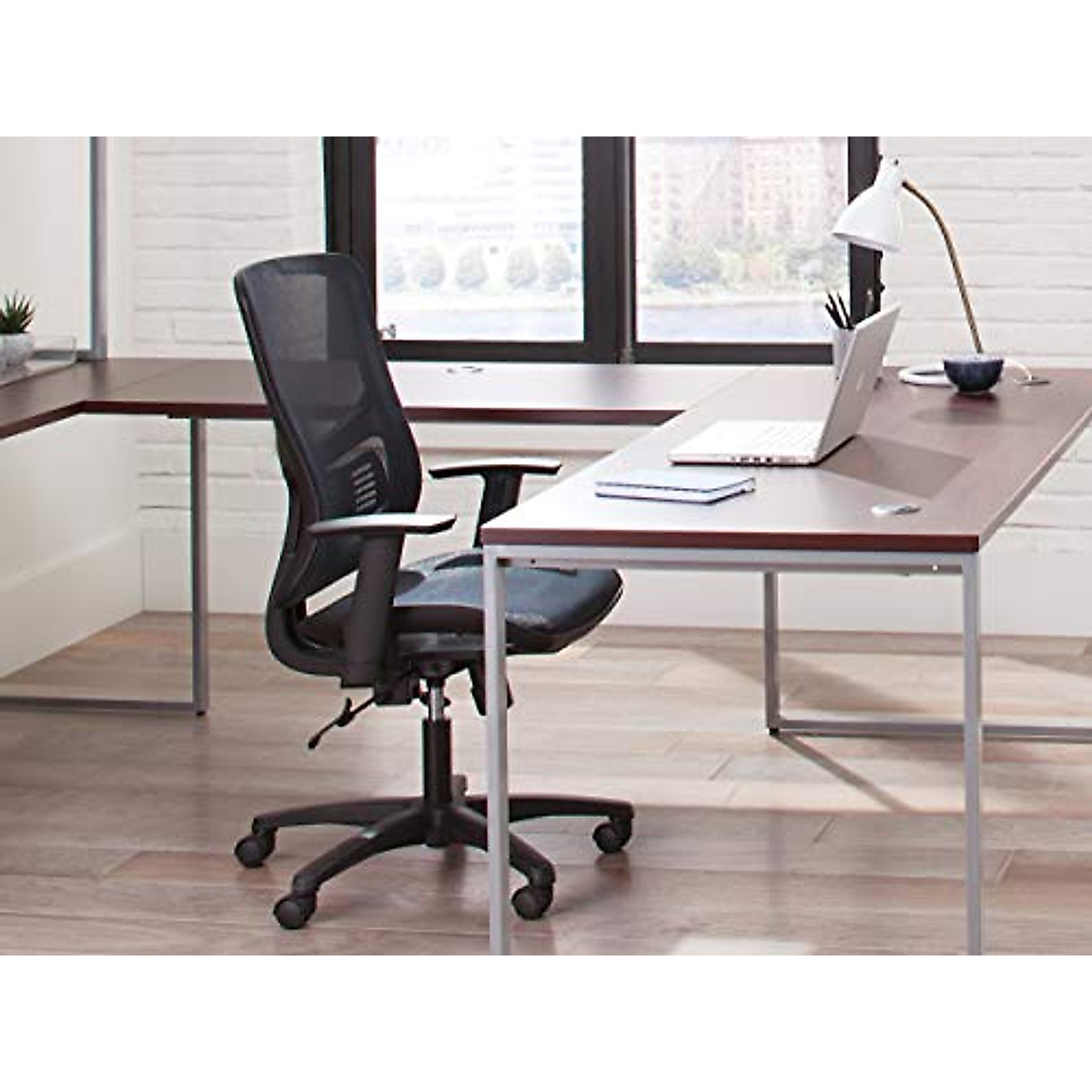 OFM Essentials Collection Mesh Seat Ergonomic Office Chair with Lumbar Support, in Black