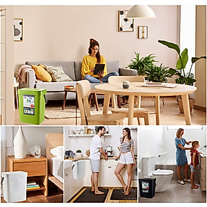 Small Trash Can with Lid Mini Kitchen Hanging Trash Can Tightly Sealed Odor Free, Small Countertop Compost Bin for Scraps from Daily Cooking, Mountable Trash Bin for Kitchen Counter,5L/1.3 Gal