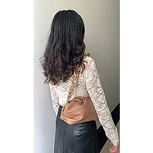 Dumpling Bag Cloud Purses and Handbags for Women Chunky Chain Pouch Shoulder Bag