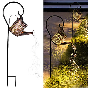 Cullaby Solar Garden Lights Outdoor Solar Powered Waterproof - Lifetime Replacement - Decorative Kettle Art Light Waterproof IP55 with Installed Light String