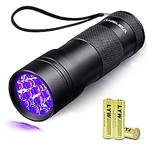 Vansky Black Light UV Flashlight Blacklight 12 LED Urine Detector for Dog/Cat/Pet Urine & Dry Stains and Bed Bug On Carpets/Rugs/Floor,Matching with Pet Odor Eliminator
